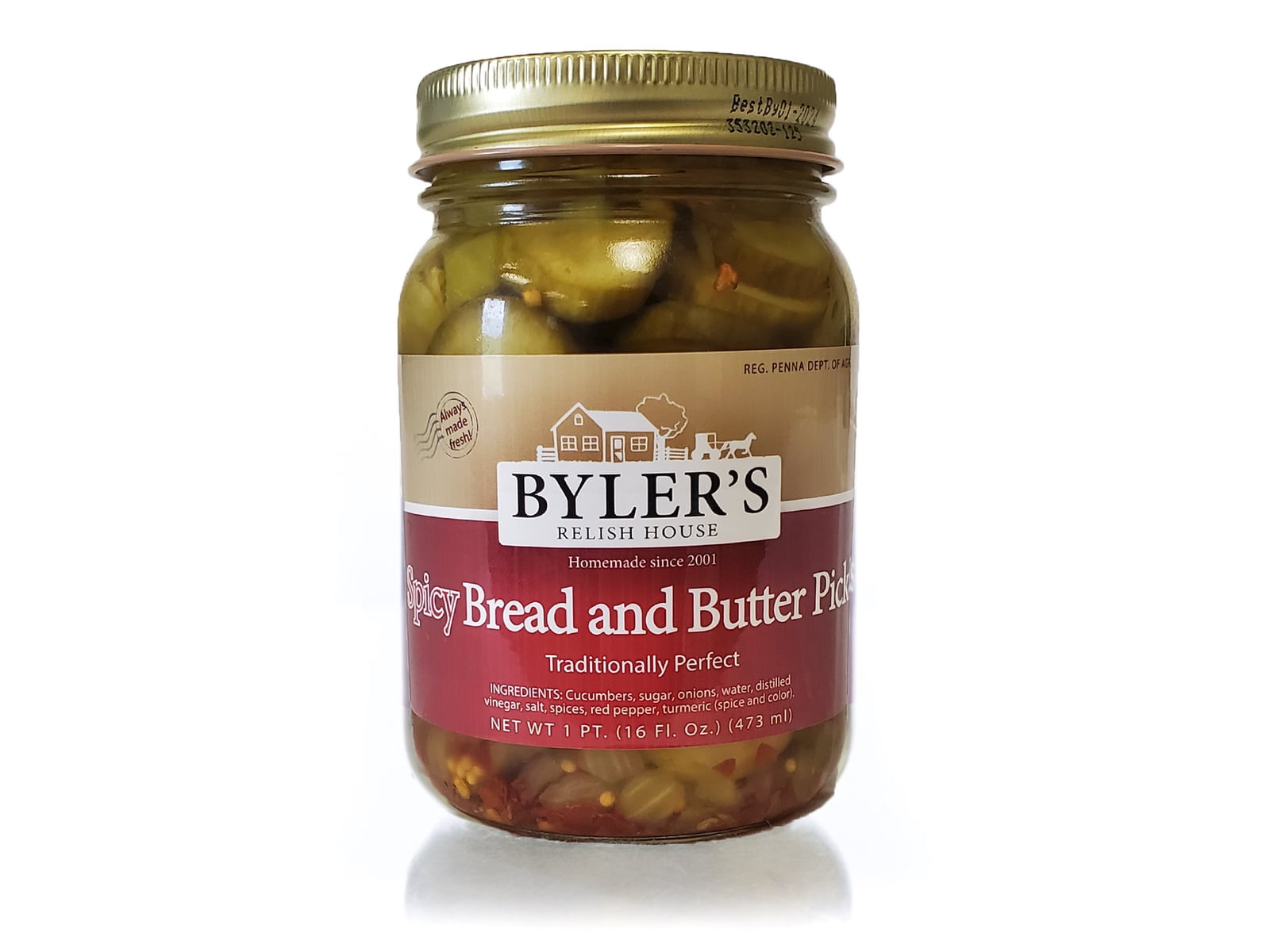 Byler's Relish House Spicy Bread & Butter Pickles, 2-Pack 16 fl. oz ...