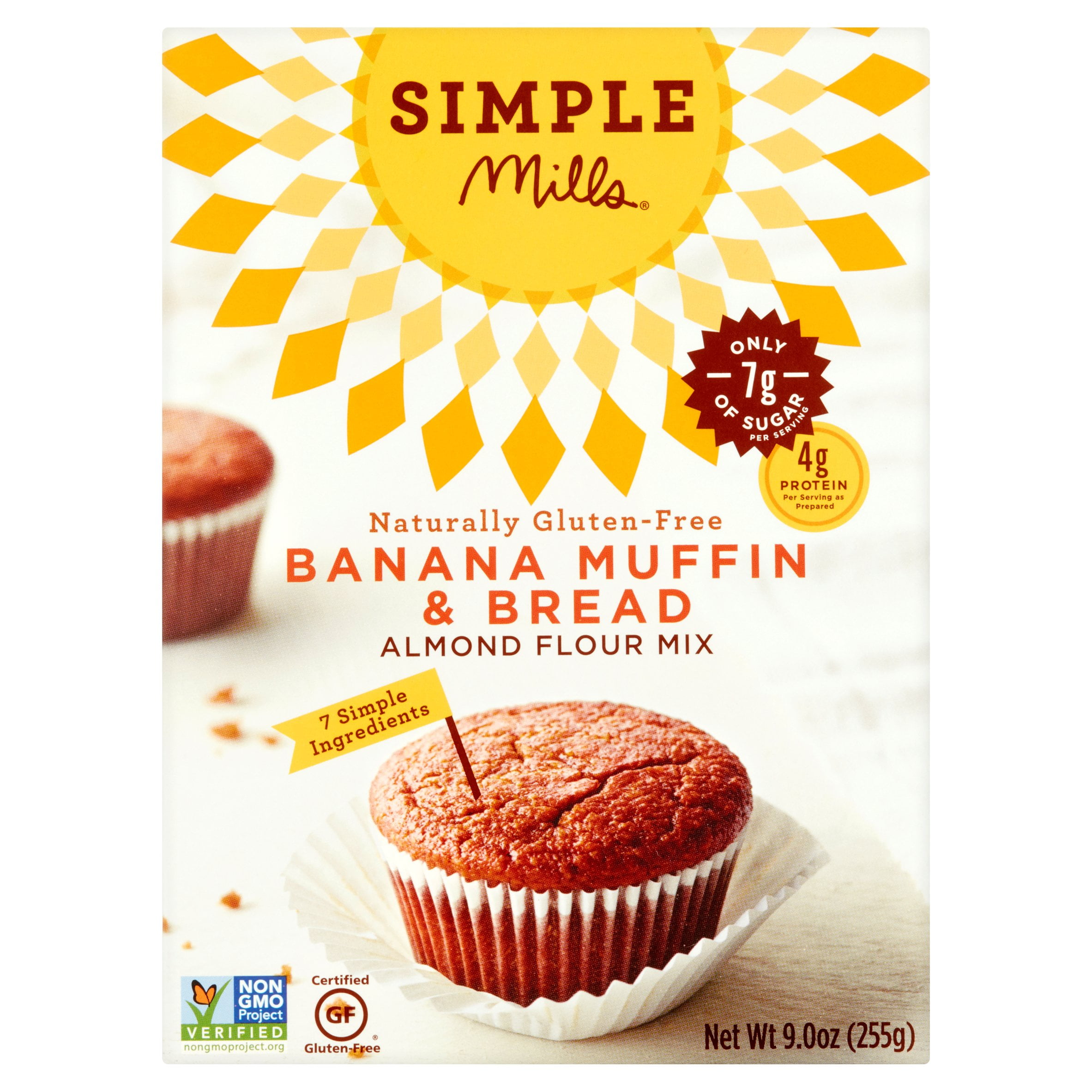 Simple Mills Banana Muffin & Bread Almond Flour Mix, 9 oz, 6 pack ...