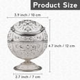 Ashtray With Lid Vintage Engraved Windproof Ash Tray Metal Globe ...