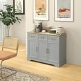 HOMCOM Kitchen Buffet Cabinet, Sideboard with Drawers, Adjustable Shelf ...