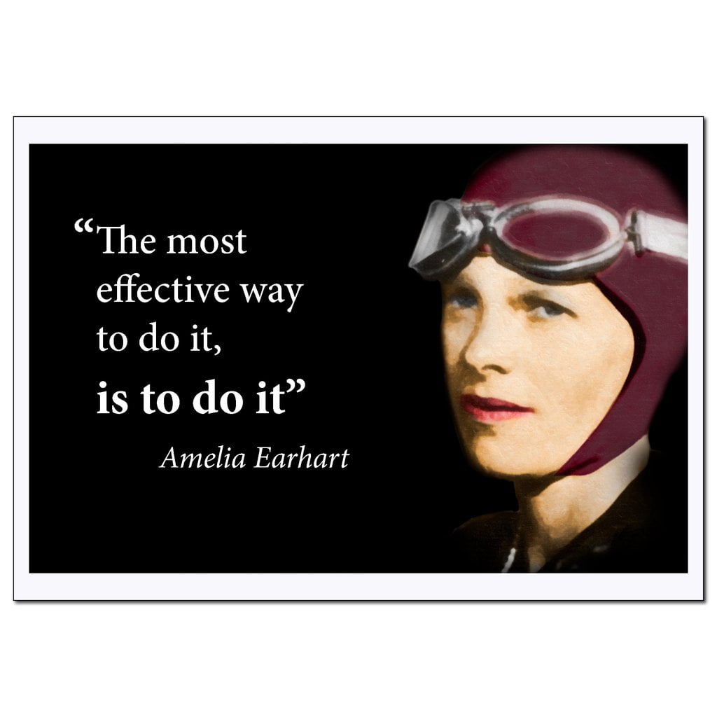 Amelia Earhart Inspirational Women Poster Quote XLarge (The most ...