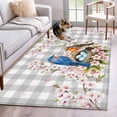 Birds Floral Washable Rug 3x5 Area Rug for Living Room Bedroom Non Slip ...