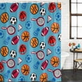 60x72 Inch Shower Curtains for Bathroom, Ball Sport Fabric Bath Curtain ...