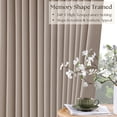 Burlywood Birch 94 Inch Long Blackout Curtathick Linen Pinch Pleated 2 ...