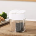 2 Pack 4 Compartment Spice Dispenser Box with Flip Top Lids Clear ...