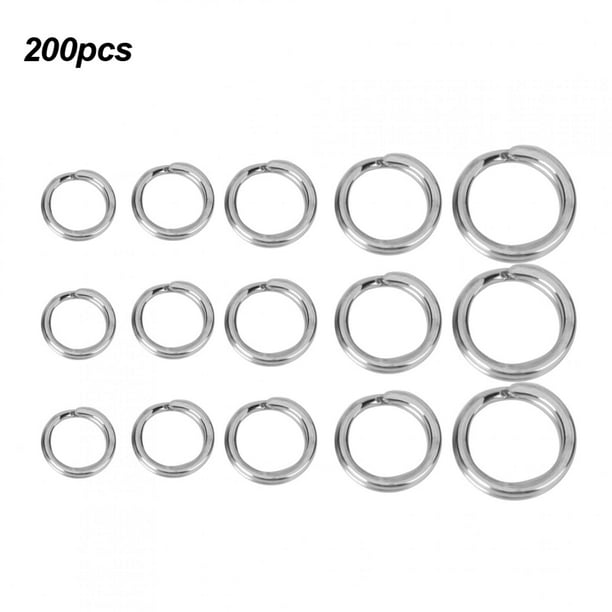 Sturdy 200 Fish Baits Double Split Ring, Sliver Fishing Double Split ...