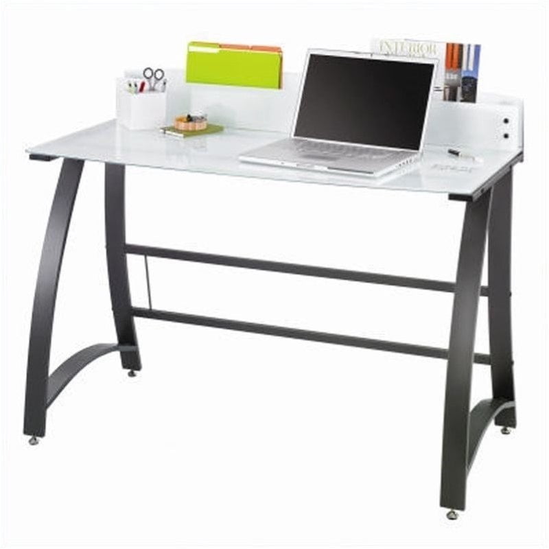 Pemberly Row Modern Glass Computer Workstation - Walmart.com