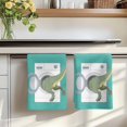 Dinosaur Kitchen Towels Set of 4, Teal Laundry Room Washing Machine ...