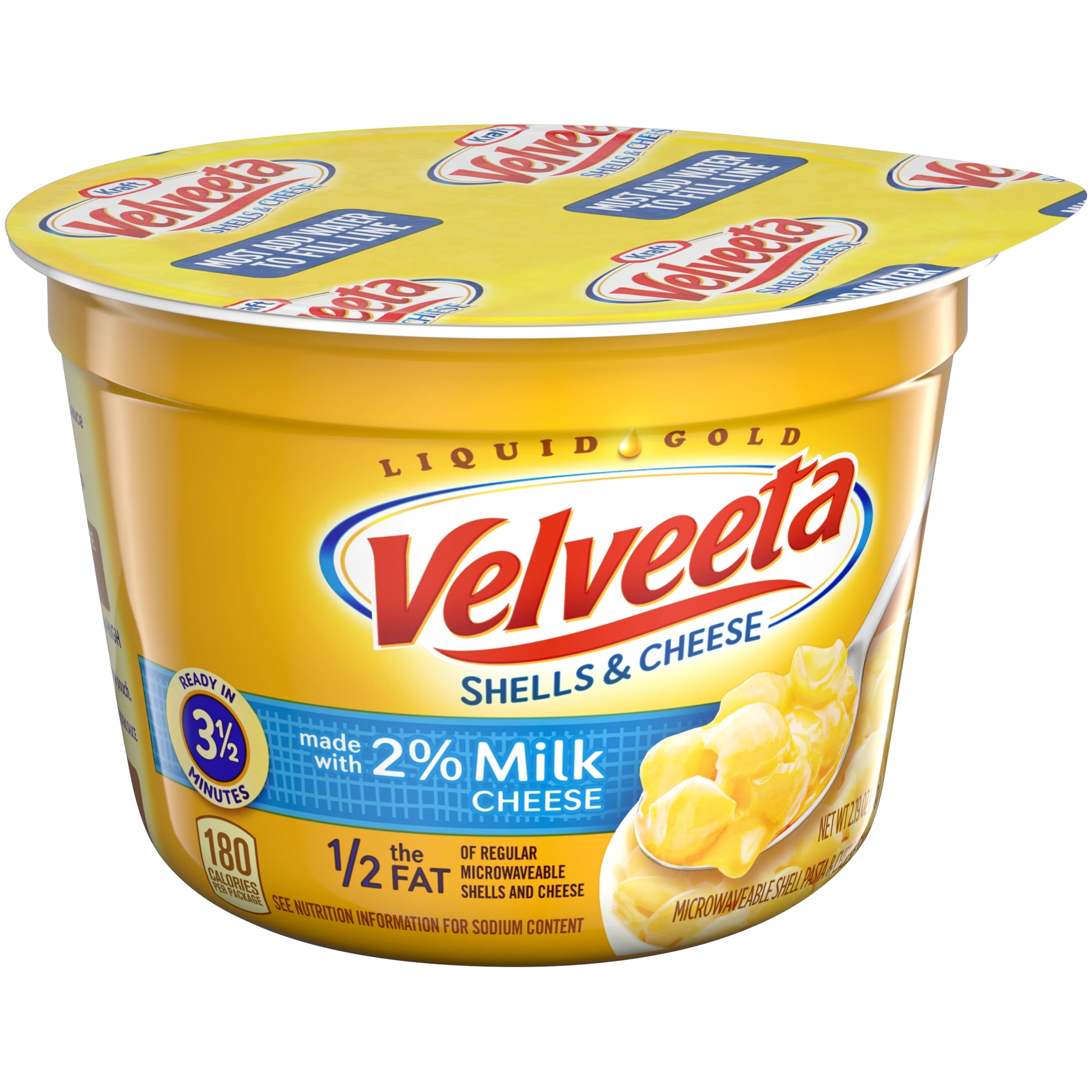 Velveeta Shells & Cheese Made with 2% Milk Cheese Cups, 2.19 oz Cup ...
