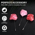 24-Pack Flower Lapel Pins for Men, Rose Boutonnieres Pin Groom Wedding ...