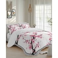 4 Piece Duvet Cover Set Twin, Spring Pink Cherry Flower Soft Breathable ...