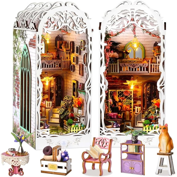 Book Nook Kits - A Doll House Tiny DIY Miniature House Kit with LED ...