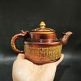 Chinese Purple Clay Teapot Exquisite Ornament Yixing Carved Dragon ...