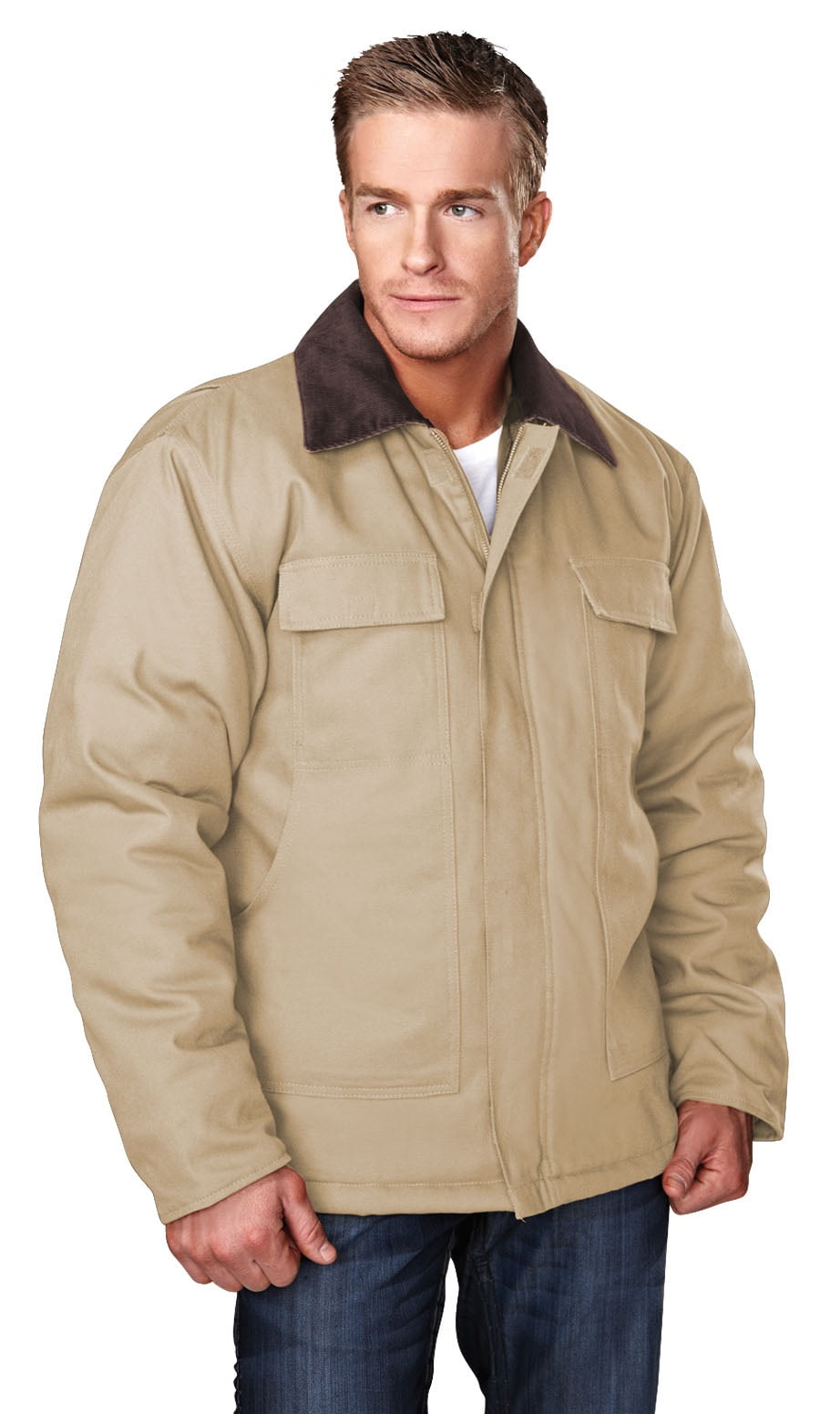 Tri-Mountain Canyon 4900 Cotton canvas work jacket, Large, Wheat/Brown ...