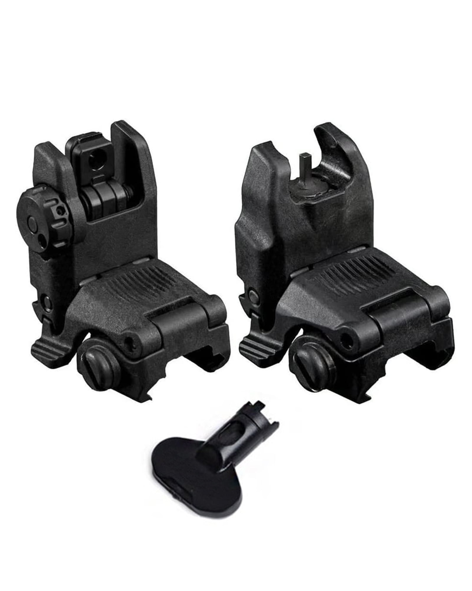 Generation MB Front and Rear Flip Up Sight can Mount on Weaver Rail or ...