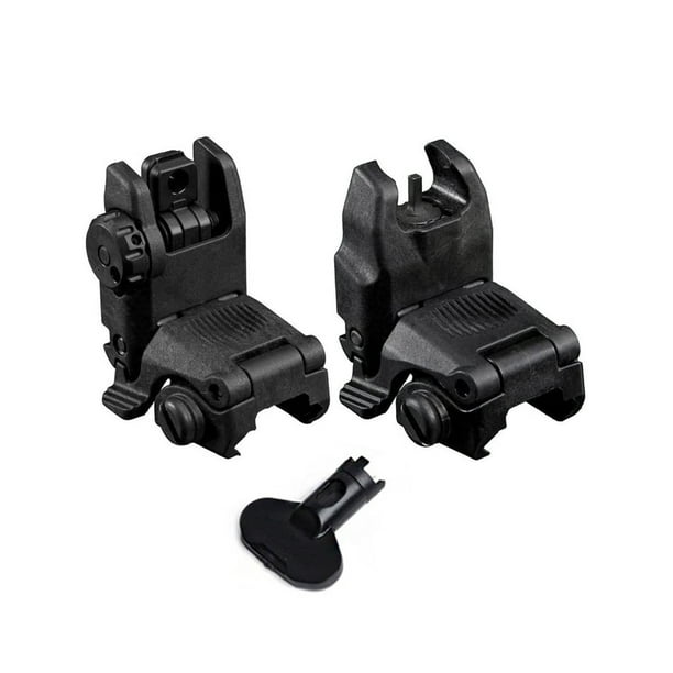 Generation MB Front and Rear Flip Up Sight can Mount on Weaver Rail or ...