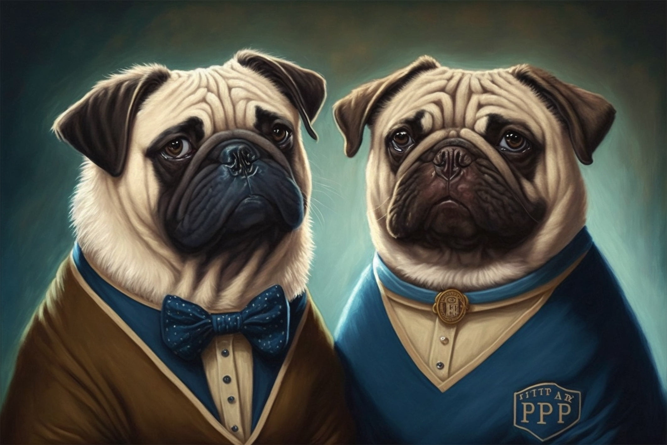 24x36 gallery poster, Frat Bros pugs p1 - Walmart.com