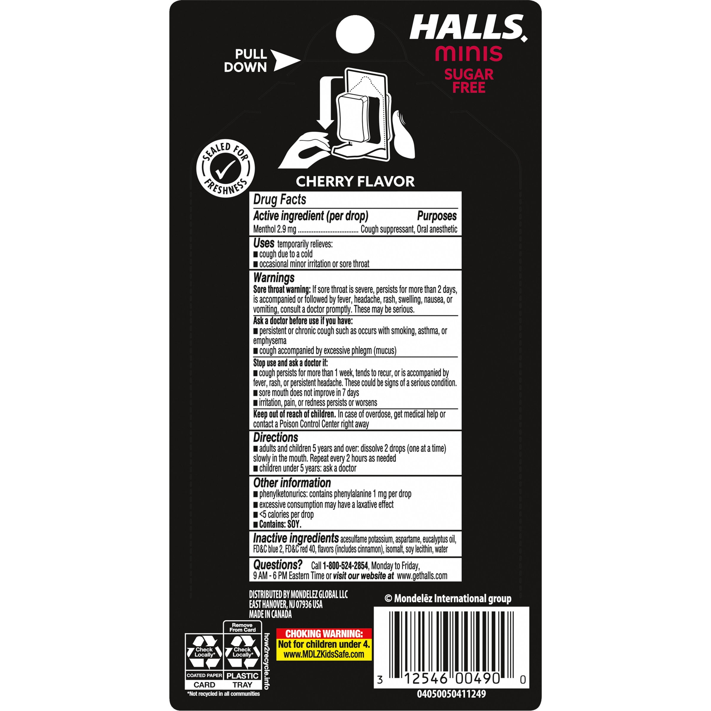 Buy HALLS Minis Cherry Flavor Sugar Free Cough Drops, 24 Drops Online at Lowest Price in Nepal ...