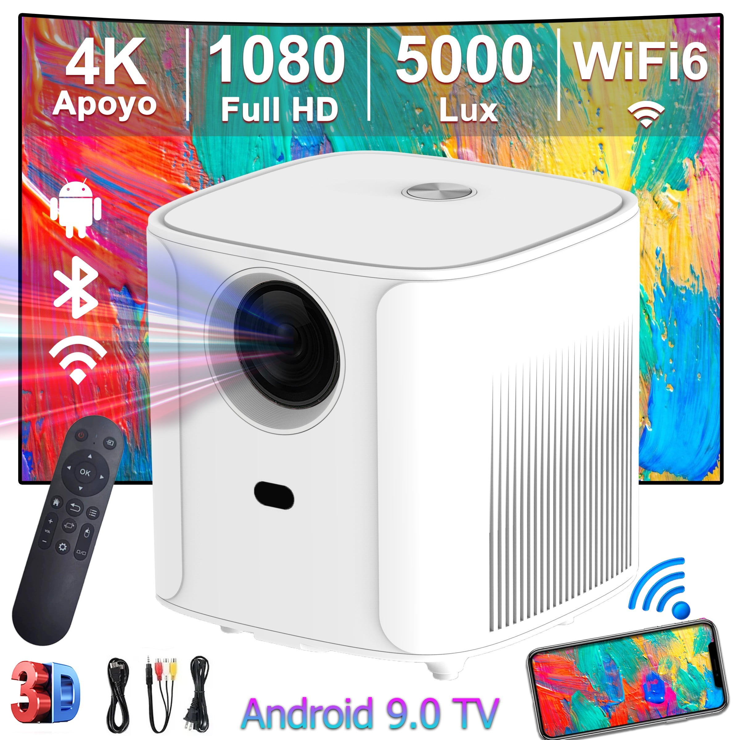 Proyectores Portátiles Profesionales Android Wifi Bluetooth 4k ...