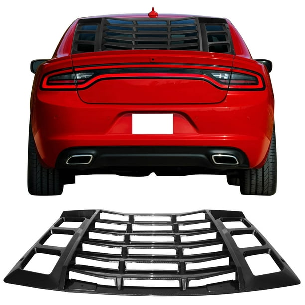Ikon Motorsports Rear Window Louver Compatible With 2011-2023 Dodge ...