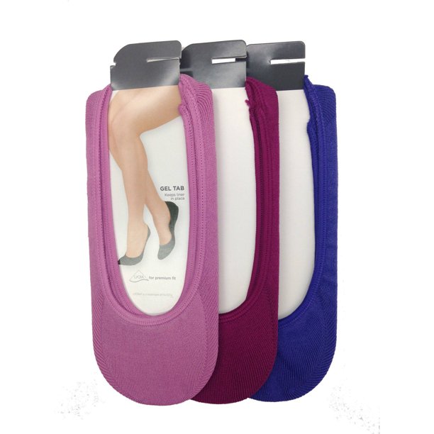 Ladies Microfiber Ultra Low Cut Liner With Gel Tab, 3 Pairs - Walmart.com