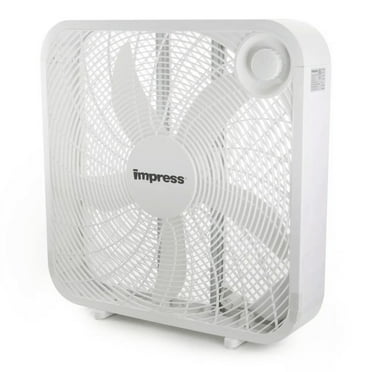 Lasko 20" Galaxy Box Fan with 3 Speeds and Carry Handle, 22.5" H, White ...