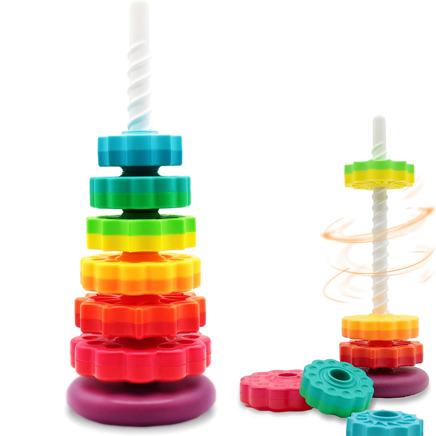 Baby Spin stack Toy,Premium Stacking Toy for Kids,Baby Spinning Toy ...