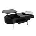 47.2'' Coffee Table with Rotating Tray & 5 Hidden Storage / Enhance ...