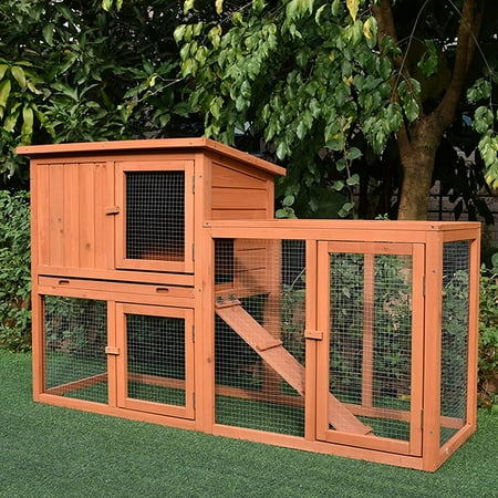 Small Animal Pet House with Removable Tray Hinged Asphalt Roof Indoor ...