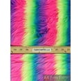 Faux Fur Fabric Long Pile NEON RAINBOW/ 60" Wide / Sold by the yard ...
