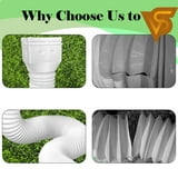 "HXXF 2 Pack of White, Flexible Rain Gutter Downspout Extensions with ...