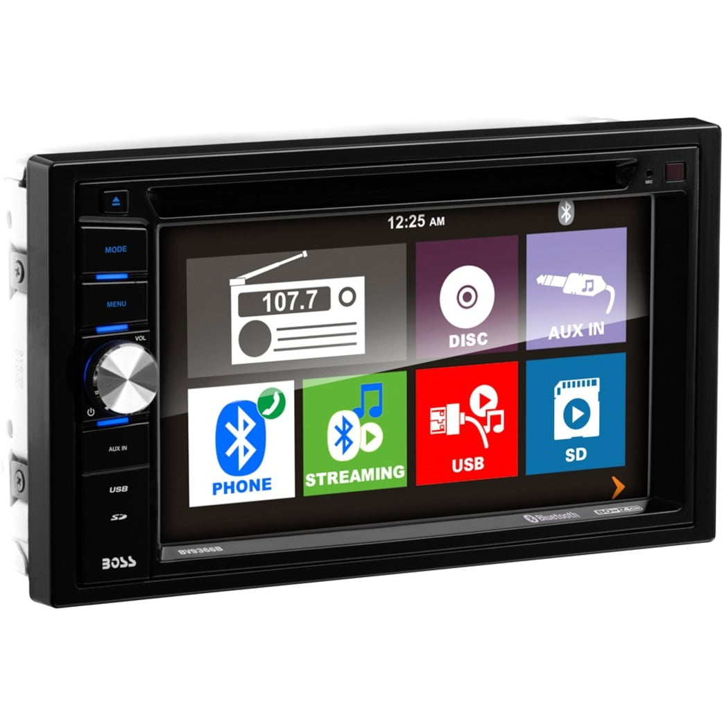 BOSS AUDIO BV9366B Double-DIN 6.2 inch Touchscreen DVD Player, Receiver ...