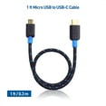 Cable Matters Micro USB to USB C Cable 1 foot Black for Micro USB ...