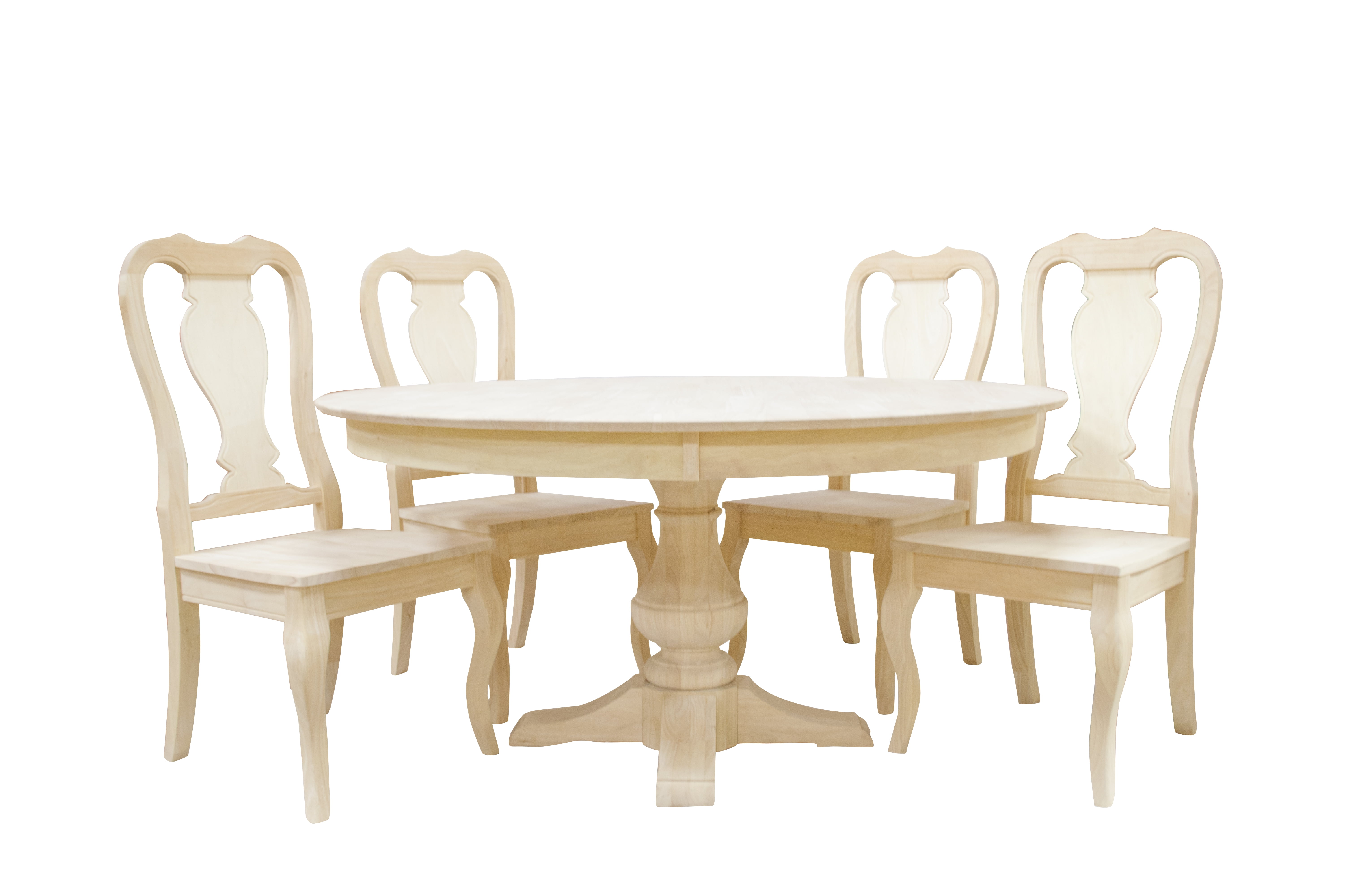 BingLTD - 60" Wide 30" Tall Taylor Round Dining Table Set for Kitchen ...