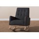 Baxton Studio Marlena Fabric Rocking Chair, Dark Grey - Walmart.com