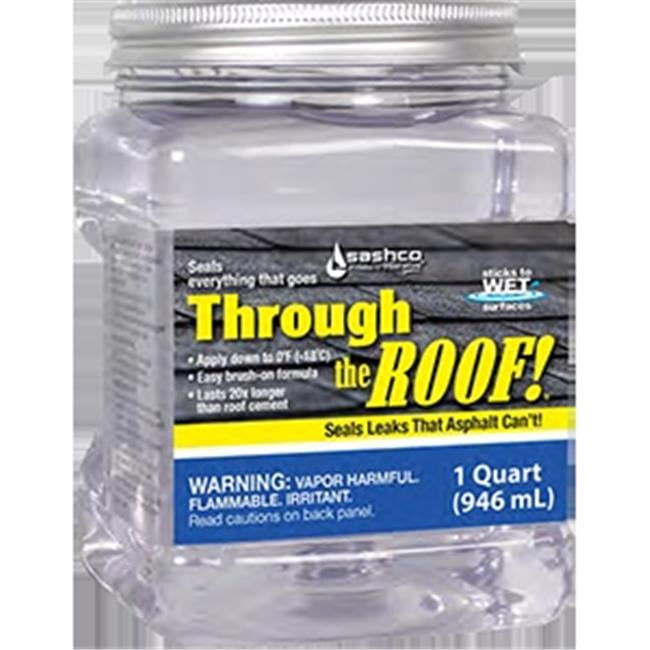 Through the Roof 14003 Elastomeric Roof Sealant, Brushable, Clear, 1-Qt ...