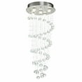 Miumaeov Modern LED Crystal Chandelier Room Flush Mount Spiral Raindrop ...