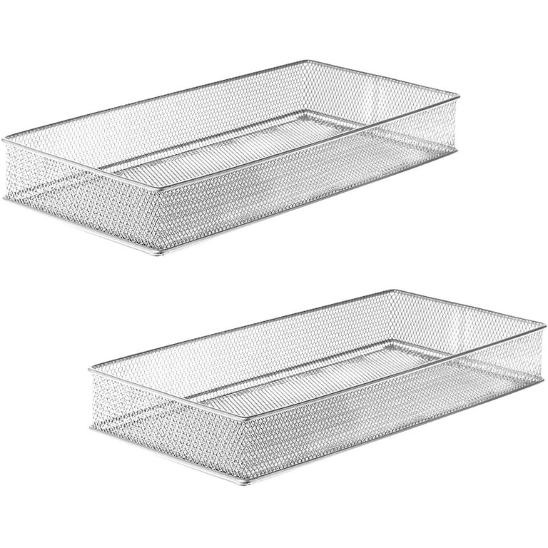 Silver Mesh Drawer Organizers