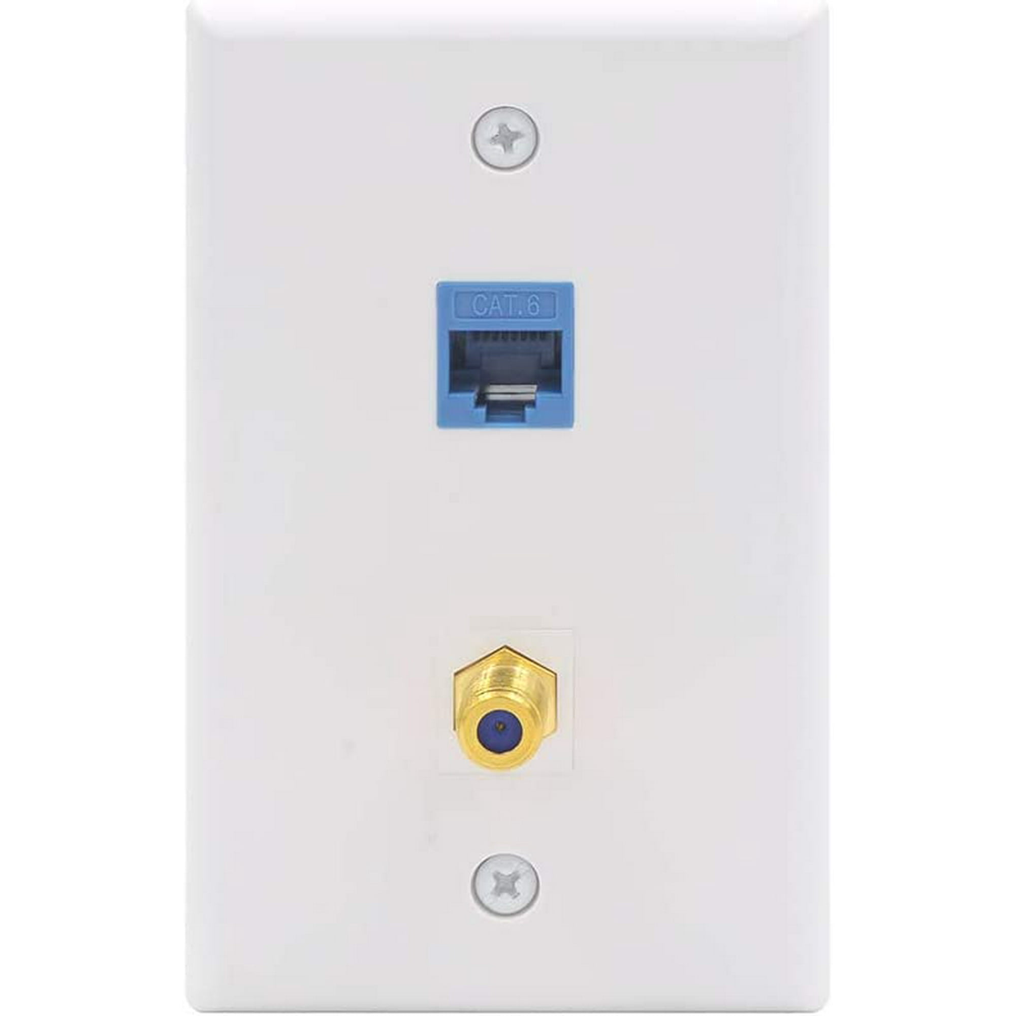 Click here for Salafire Ethernet Coax Wall Plate  2-Port Keystone... prices