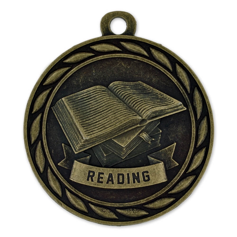 Gold Reading Single and Bulk School Award Medals - Walmart.com