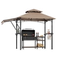 8x5 ft Heavy‑Duty Grill Gazebo, Double‑Tier BBQ Canopy with Adjustable ...