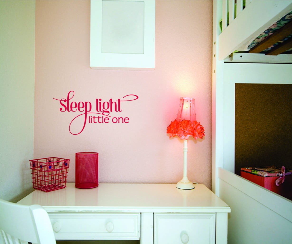 Sleep Tight Little One Picture Art kids Boy Girl Baby Bedroom Sticker ...