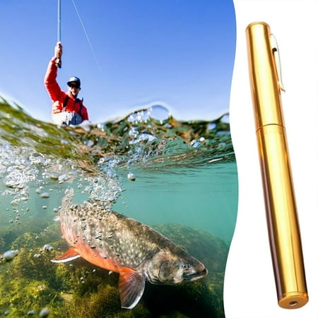 EGNMCR 2.1M Short Pen Rod Pocket Rod Mini Ice Fishing Rod Fishing Rod ...