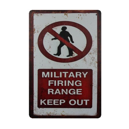 Military Firing Range Keep Out metal tin sign vintage style ...
