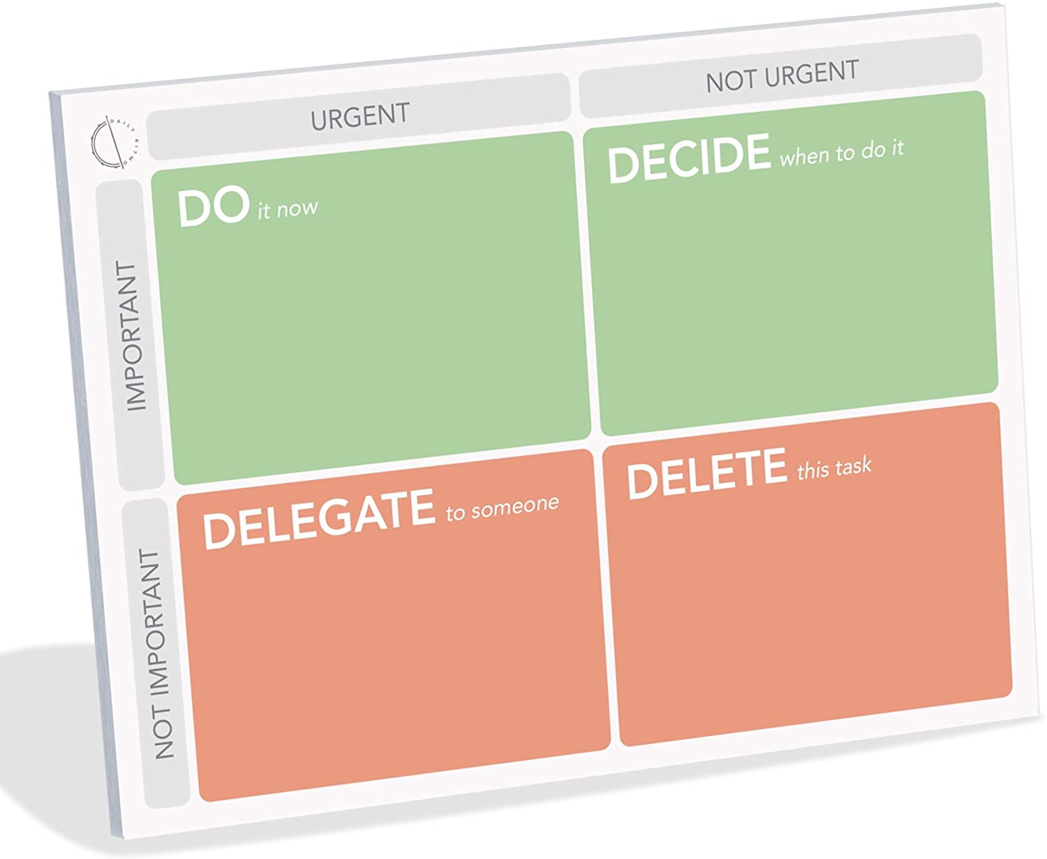 Eisenhower Matrix Large to Do List Notepad Sticky Notes, 50 Pages, 8x6 ...