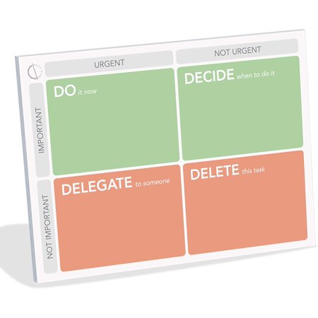 Eisenhower Matrix Large to Do List Notepad Sticky Notes, 50 Pages, 8x6 ...
