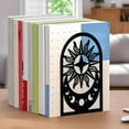 1 Set Non-Skid Iron Bookend Display Stands Adjustable Desktop Heavy ...