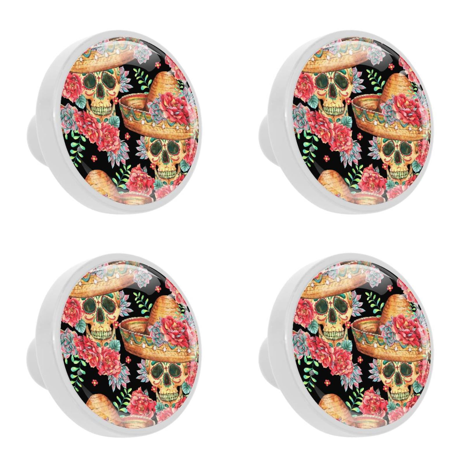 4 Pcs Skull Knobs for Kitchen Cabinet Cupboard Dresser Bookcase Drawer ...