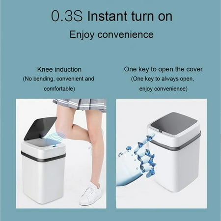 Smart Trash Can Automatic Infrared Sensor Induction Toilet Dustbin ...