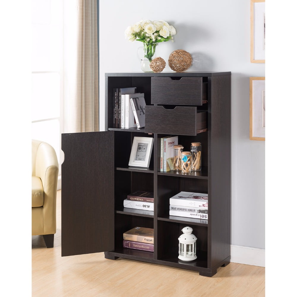 Roomy Traditional Style Store Cabinet, Dark Brown - Walmart.com